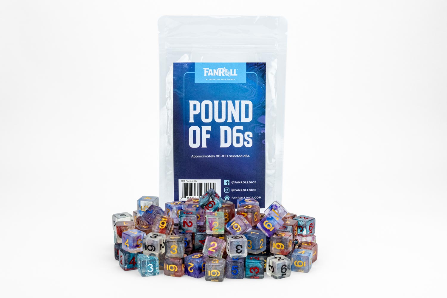 Pound of Assorted Resin D6's – FanRoll