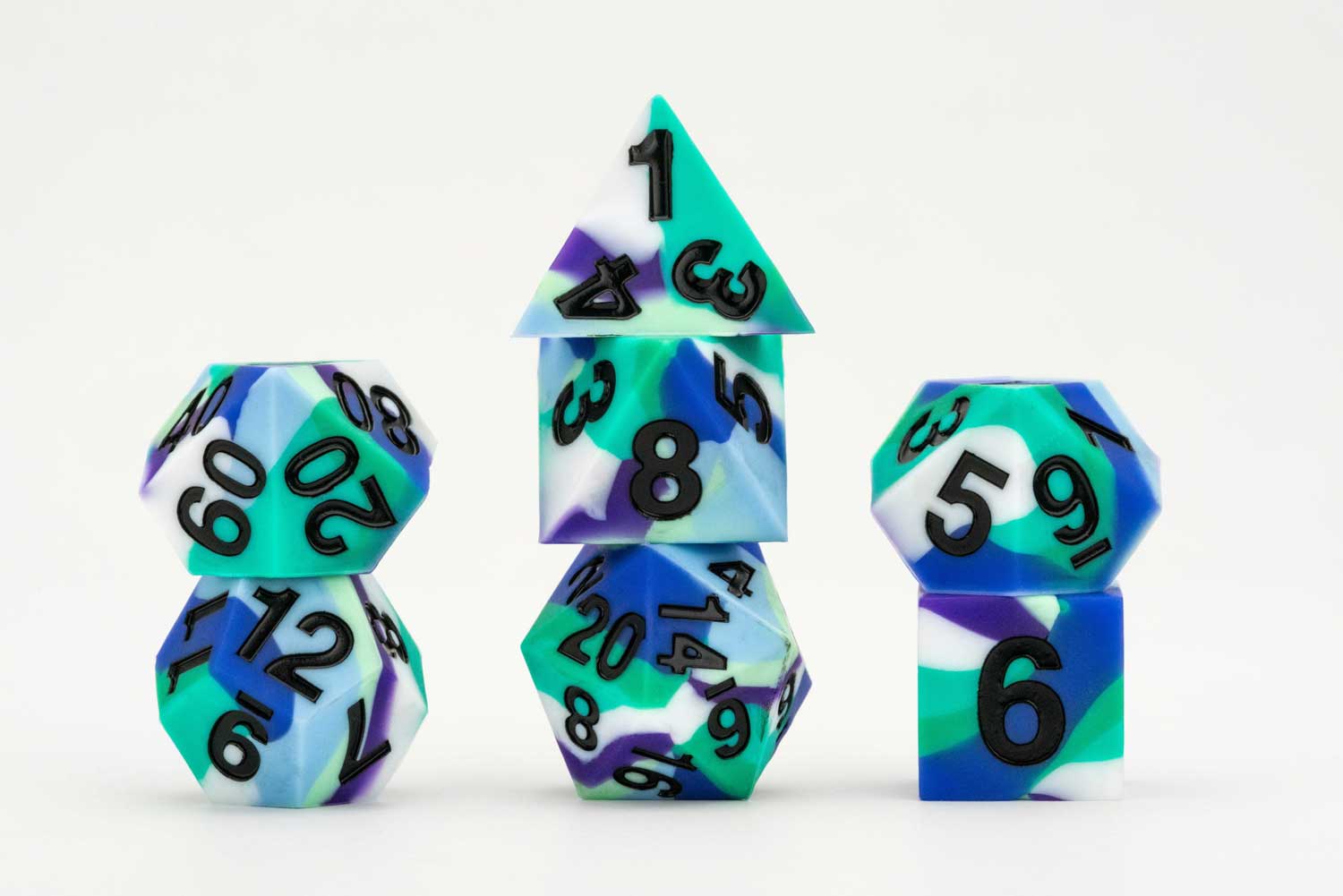 Sharp Edge Silicone Rubber Dice Set: Gay Men Pride – FanRoll